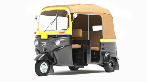 ArtStation - Auto Rickshaw Mini Taxi "Yellow" | Resources