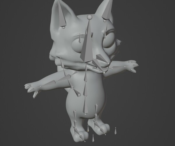 ArtStation - Cartoon Silver Fox Animated 3D Model | Game Assets
