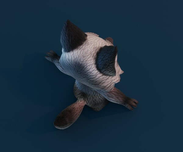 ArtStation - Cartoon Silver Fox Animated 3D Model | Game Assets