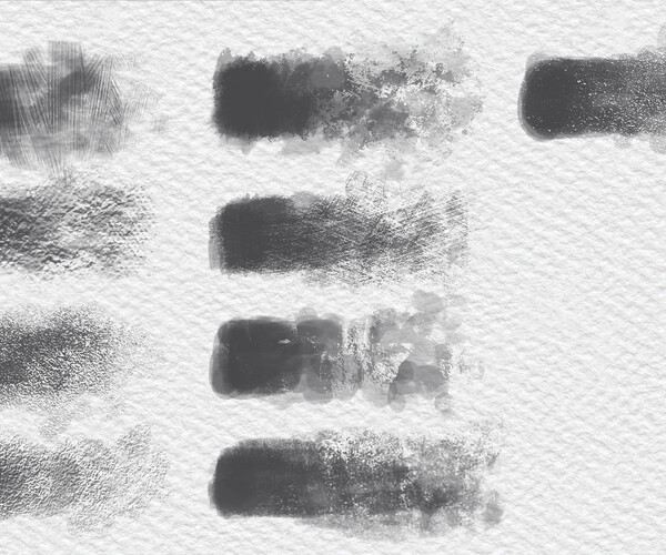 ArtStation - 2D BRUSH ,Textured brushes, basic brushes, nature and ...