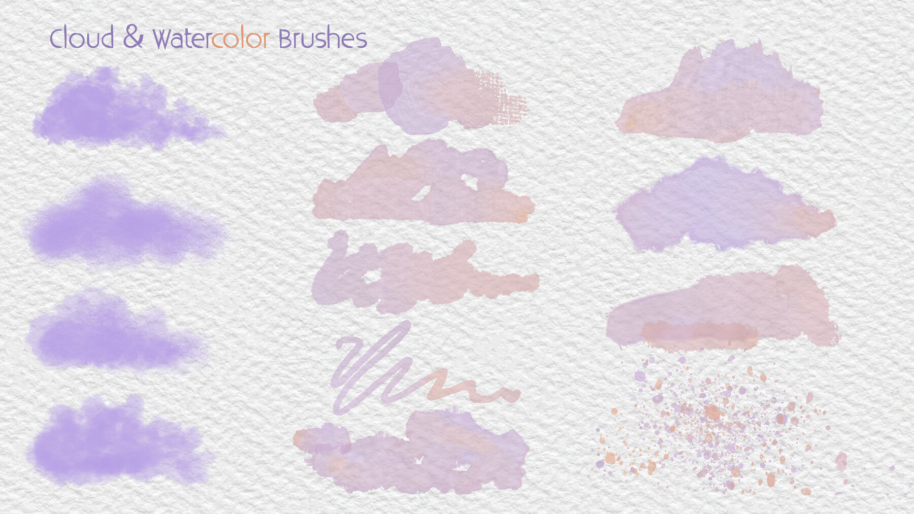 ArtStation - 2D BRUSH ,Textured brushes, basic brushes, nature and ...