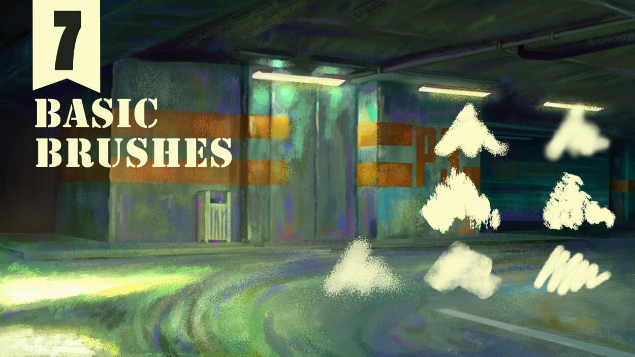 ArtStation - 2D BRUSH ,Textured brushes, basic brushes, nature and ...