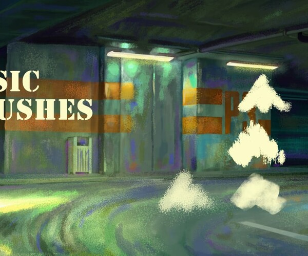 ArtStation - 2D BRUSH ,Textured brushes, basic brushes, nature and ...
