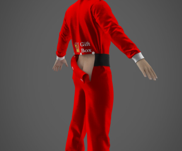 ArtStation - Christmas Jumpsuit Male - Bad Santa | Game Assets