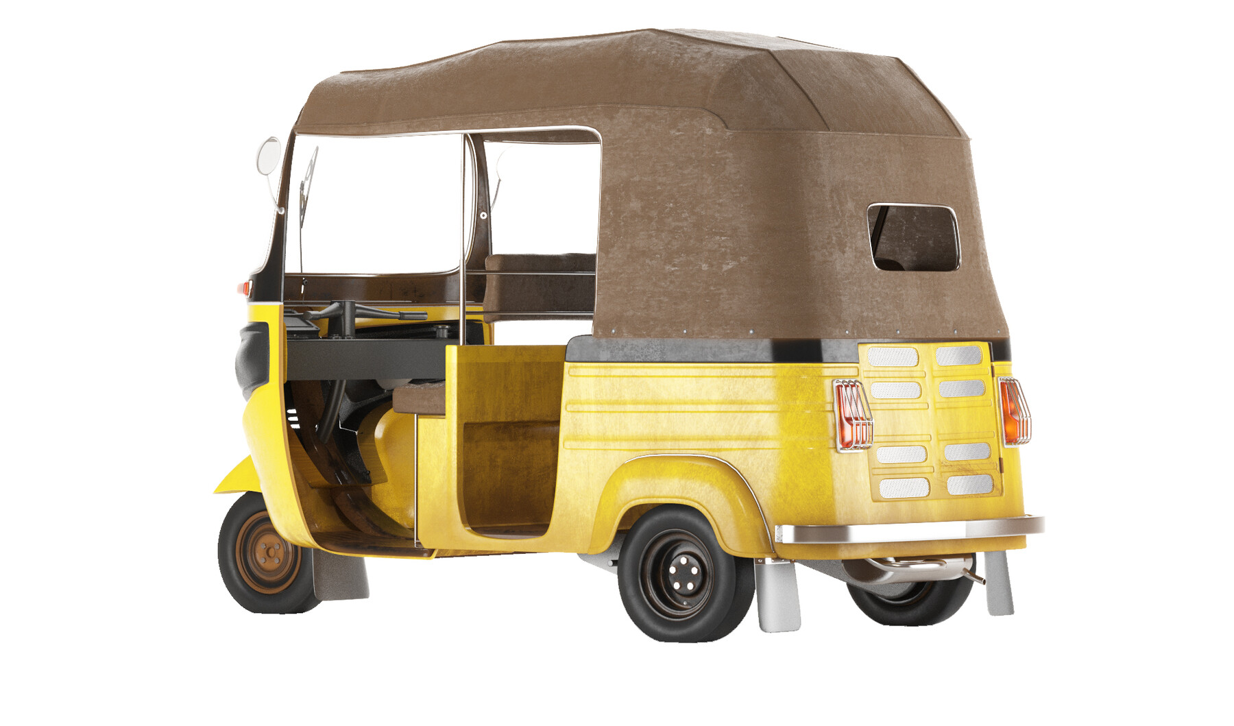 ArtStation - Auto Rickshaw Mini Taxi "Yellow" | Resources