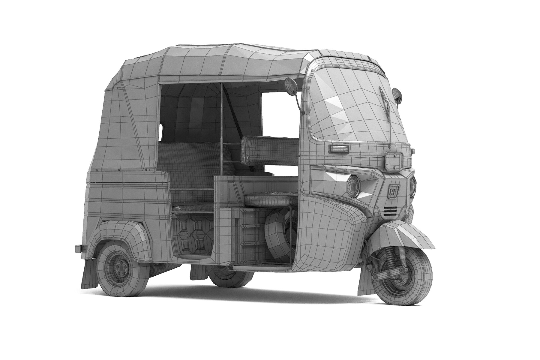 ArtStation - Auto Rickshaw Mini Taxi "Yellow" | Resources