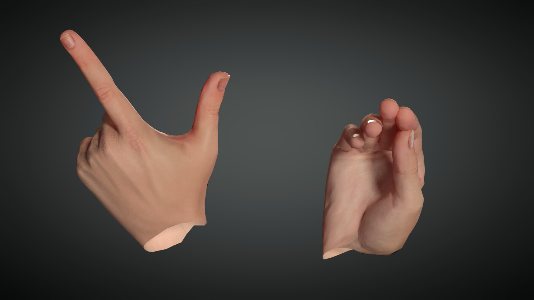 ArtStation - Realistic Hand VR Low poly model | Game Assets