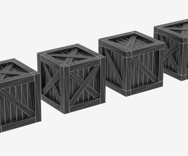 ArtStation - Wooden Crate Box Collection 3D model | Resources