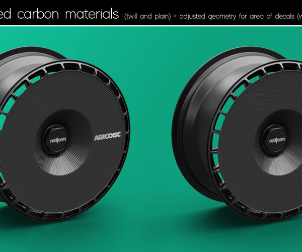 ArtStation - Rotiform Aerodisc Turbofan Rim/Wheel 3D Model + Designs ...