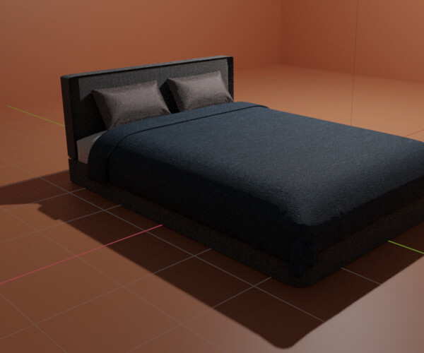ArtStation - Modern Double Bed | Game Assets
