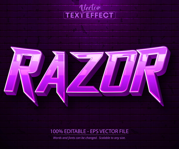 ArtStation - Purple text effect, editable shiny purple text style ...