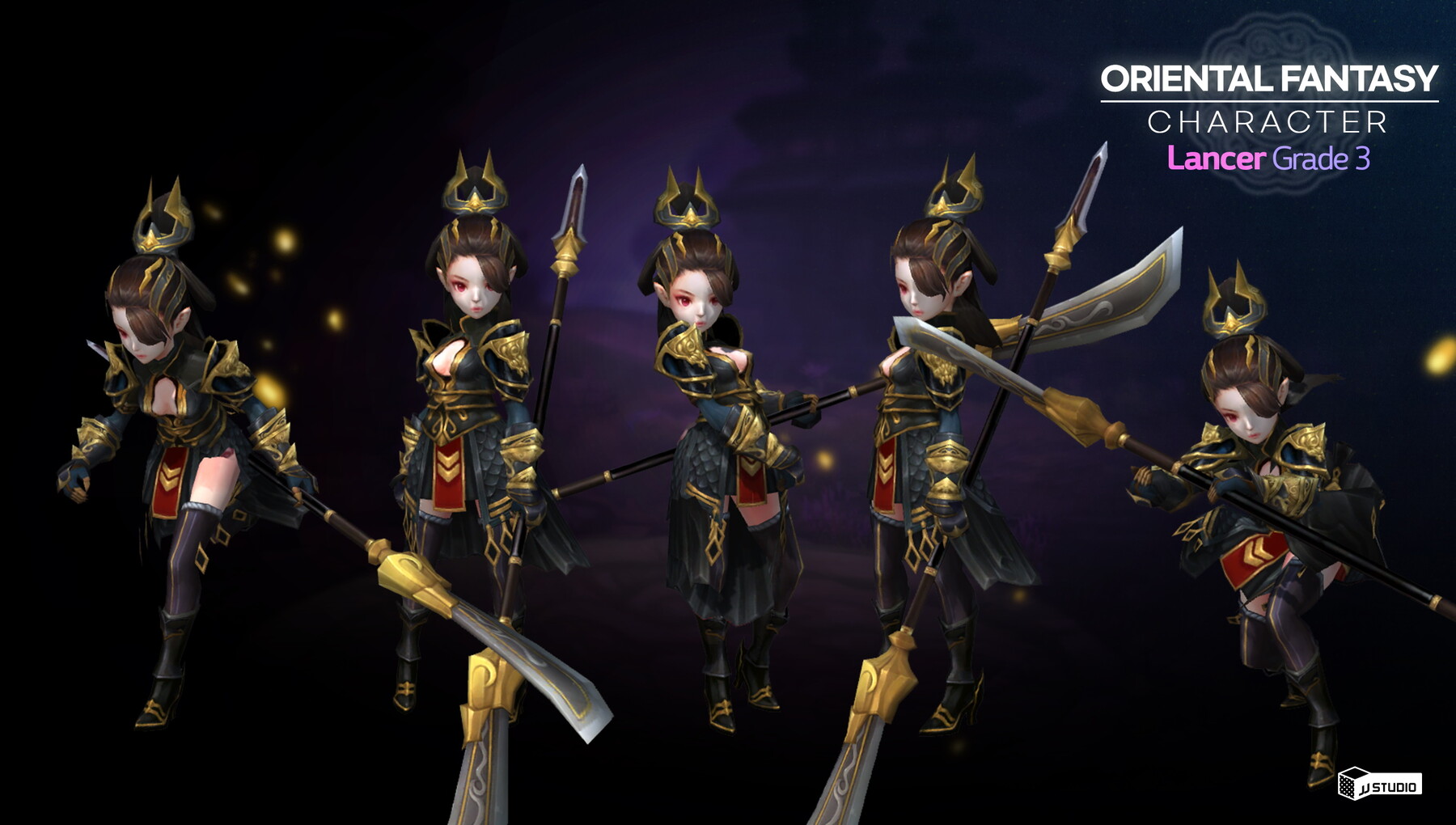 ArtStation - Oriental Fantasy Character - Lancer Grade 3 | Game Assets