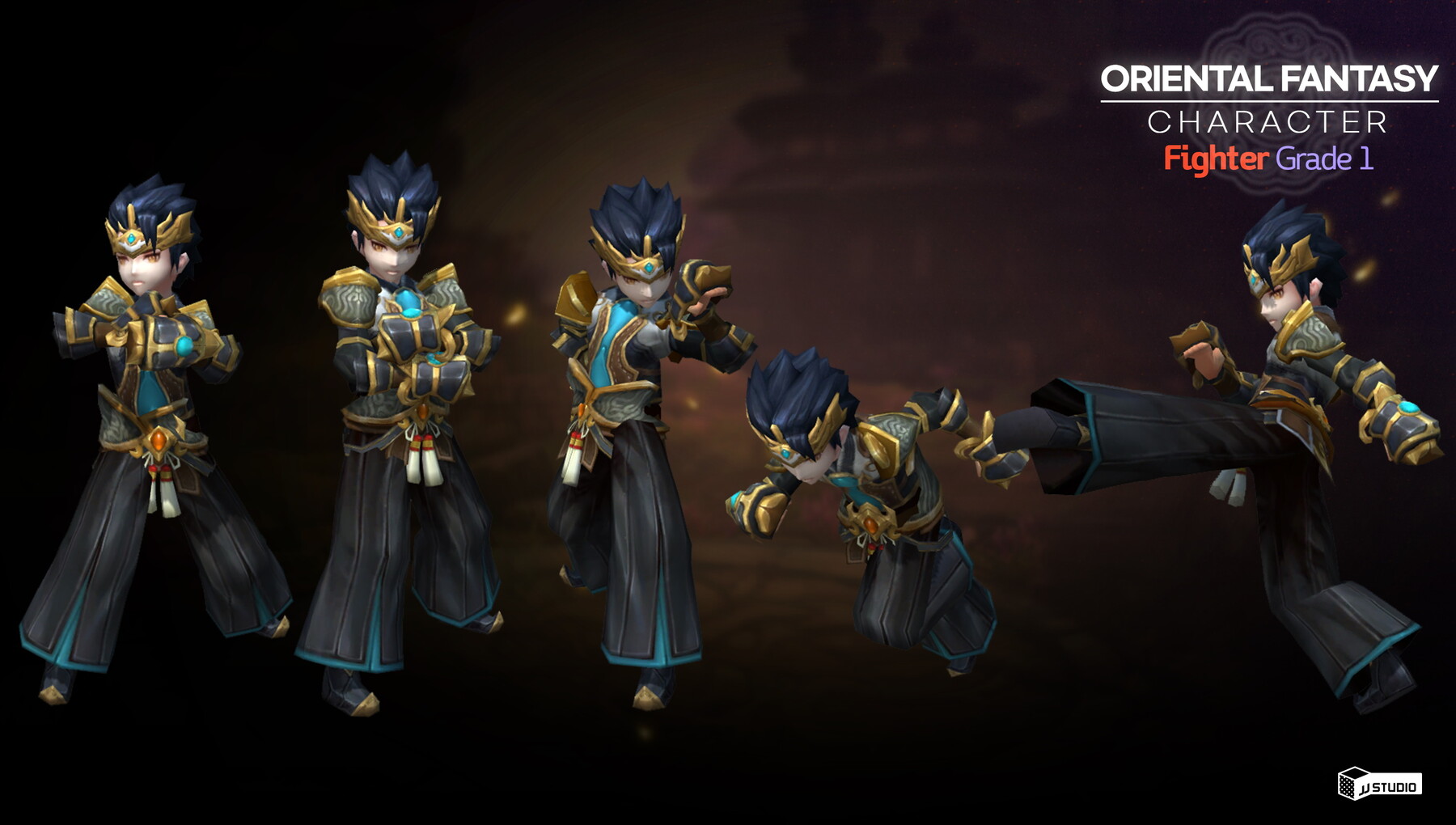 ArtStation - Oriental Fantasy Character - Fighter Grade 1 | Game Assets