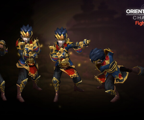 ArtStation - Oriental Fantasy Character - Fighter Grade 2 | Game Assets