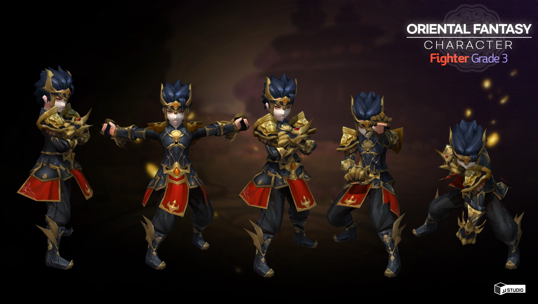 ArtStation - Oriental Fantasy Character - Fighter Grade 3 | Game Assets