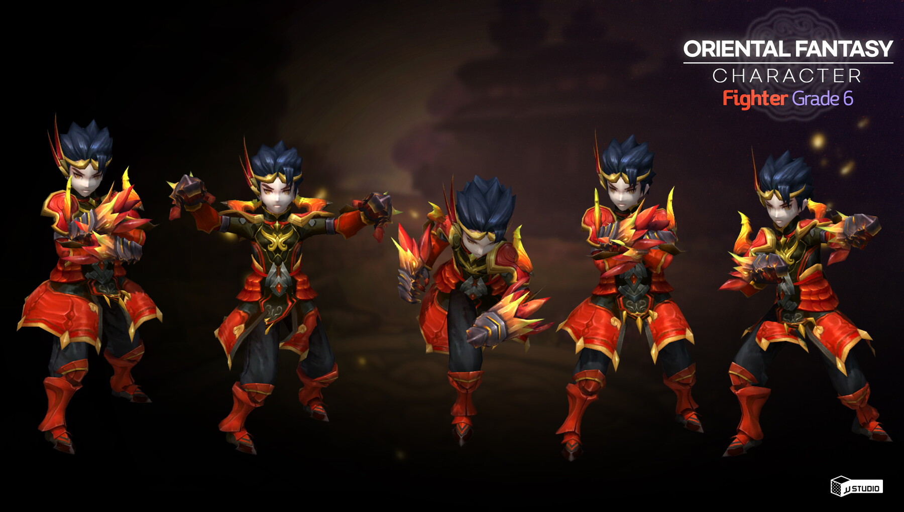 ArtStation - Oriental Fantasy Character - Fighter Grade 6 | Game Assets