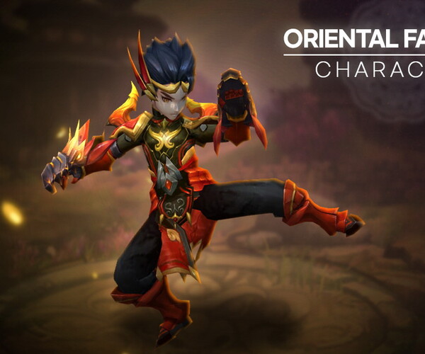 ArtStation - Oriental Fantasy Character - Fighter Grade 6 | Game Assets