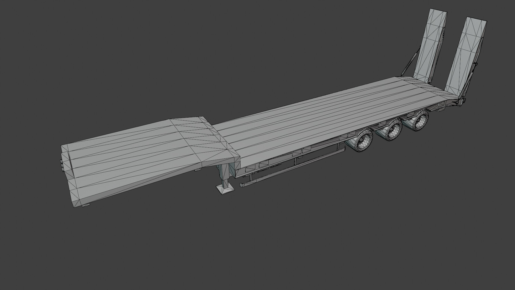 ArtStation - HEAVY TRANSPORT - TRUCK TRAILER Low-poly | Game Assets