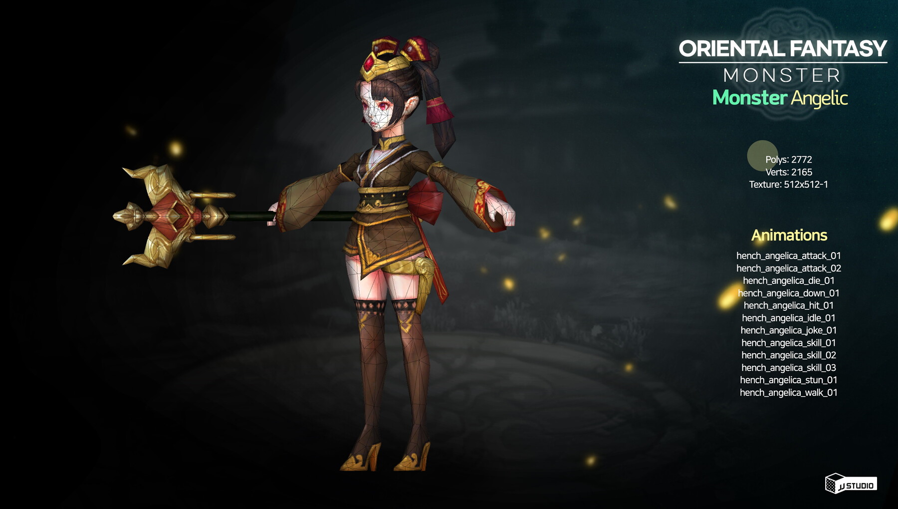 ArtStation - Oriental Fantasy Monster - Angelica | Game Assets