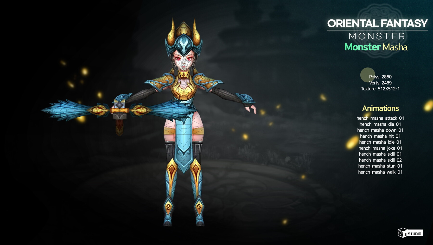 ArtStation - Oriental Fantasy Monster - Masha | Game Assets