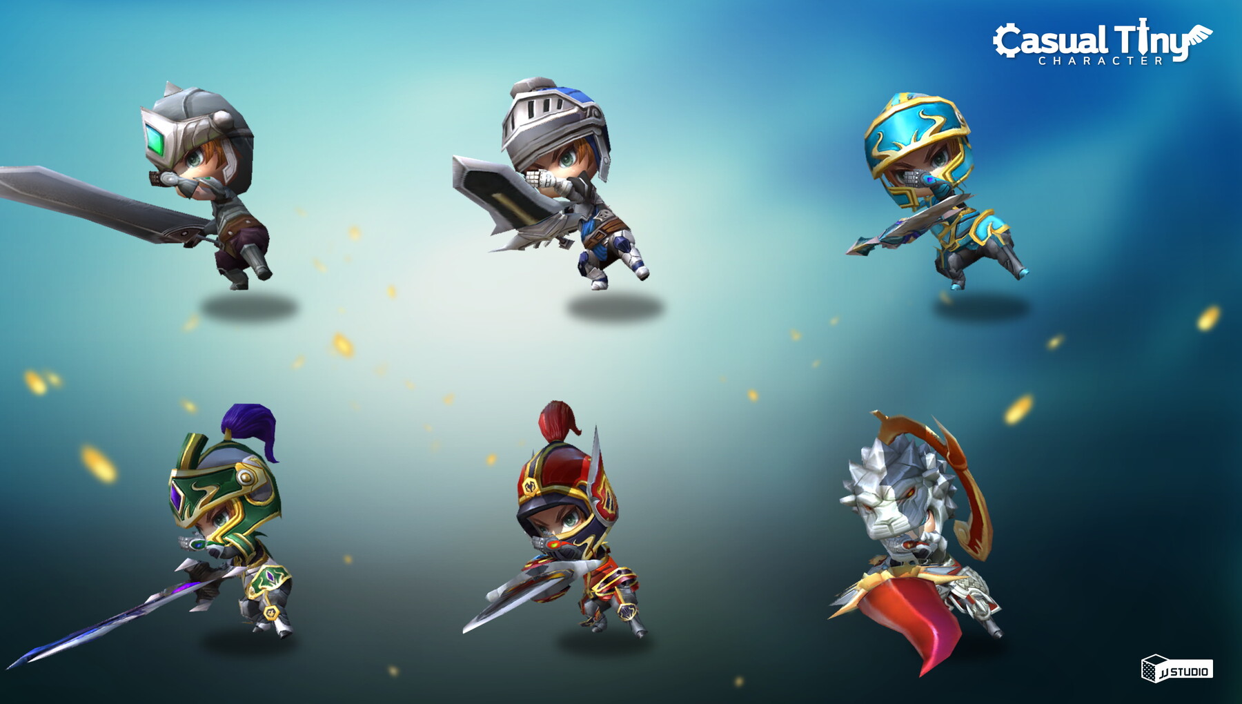 ArtStation - Casual Tiny Character - Knight Pack | Game Assets