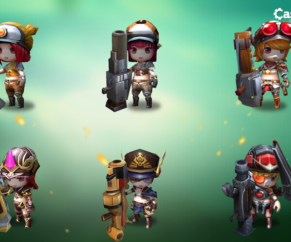 ArtStation - Casual Tiny Character - Launcher Pack | Game Assets