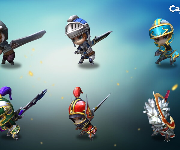 ArtStation - Casual Tiny Character - Knight Pack | Game Assets