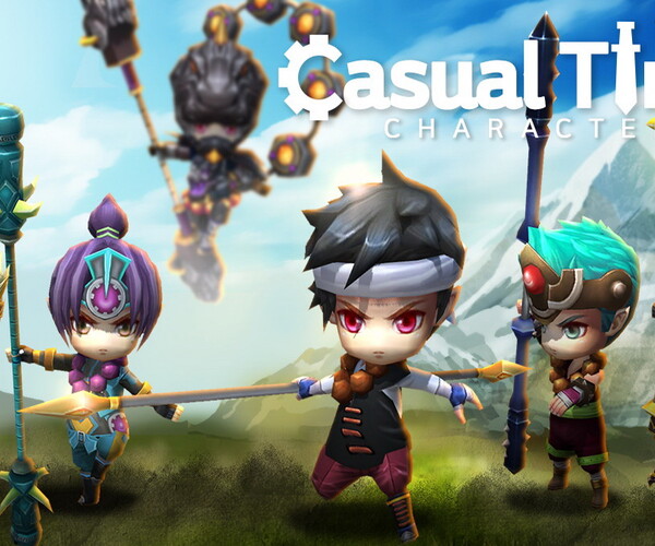 ArtStation - Casual Tiny Character - Monk Pack | Game Assets