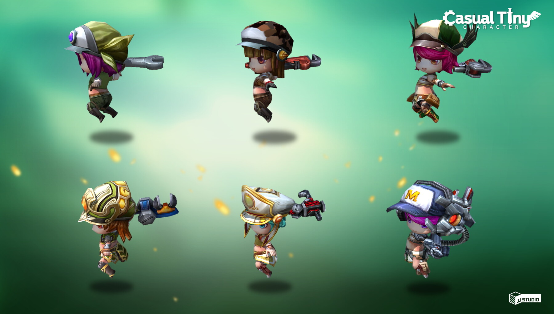 ArtStation - Casual Tiny Character - Mechanic Pack | Game Assets