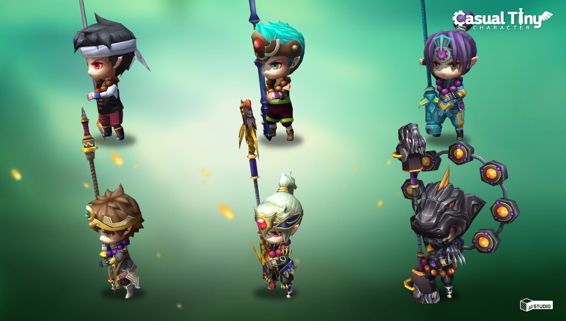 ArtStation - Casual Tiny Character - Monk Pack | Game Assets