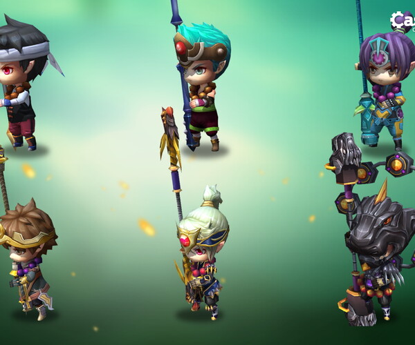 ArtStation - Casual Tiny Character - Monk Pack | Game Assets