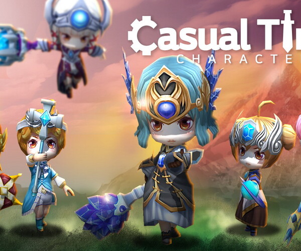 ArtStation - Casual Tiny Character - Priest Pack | Game Assets