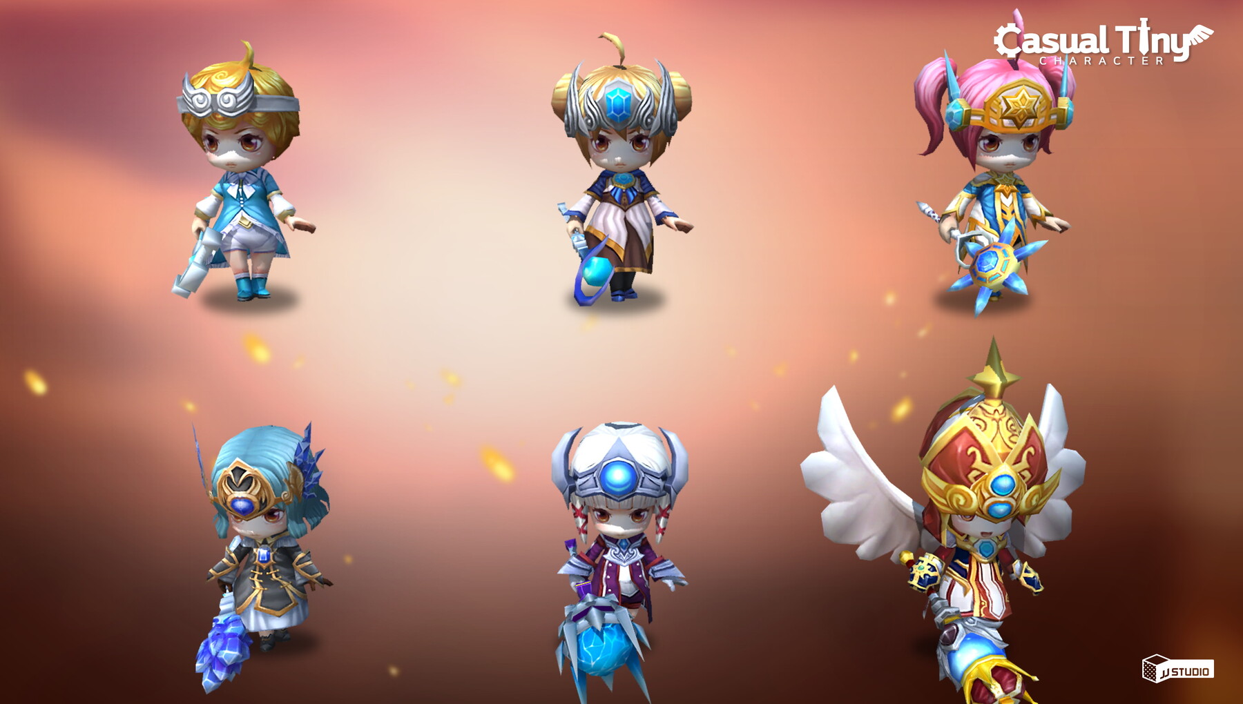 ArtStation - Casual Tiny Character - Priest Pack | Game Assets