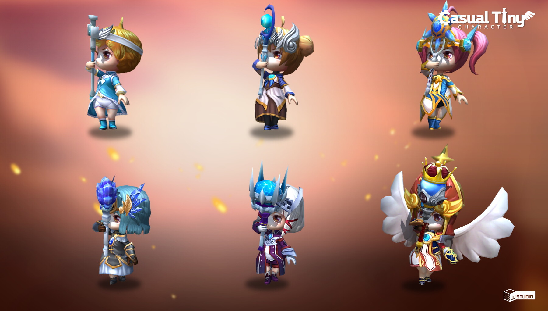 ArtStation - Casual Tiny Character - Priest Pack | Game Assets