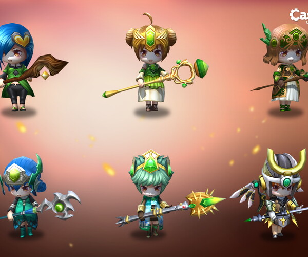 ArtStation - Casual Tiny Character - Wizard Pack | Game Assets