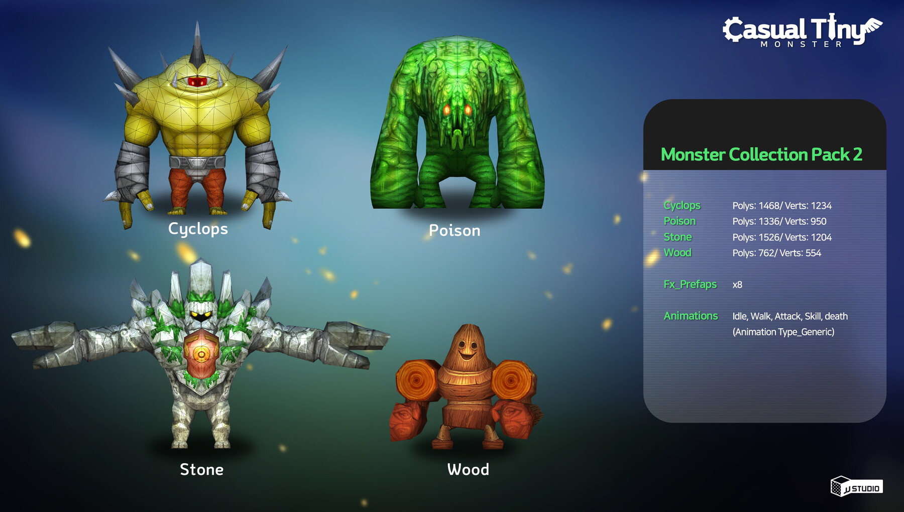 ArtStation - Casual Tiny Monster - Collection Pack 2 | Game Assets