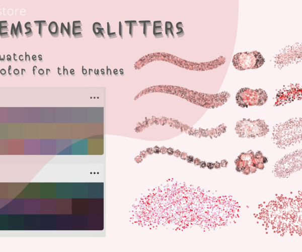 ArtStation - Glitter and Rainbow Procreate brushes | ProcreateiBox | Brushes