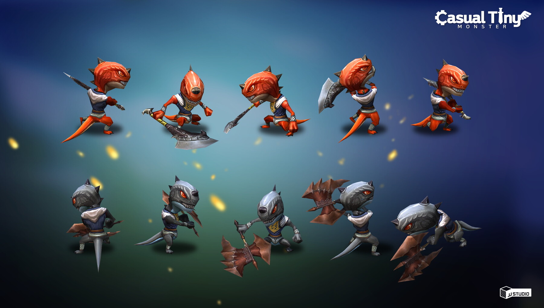 ArtStation - Casual Tiny Monster - Lizard Pack | Game Assets