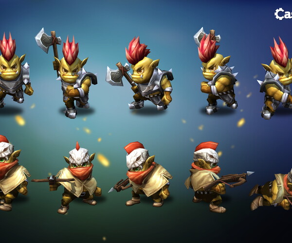 Artstation Casual Tiny Monster Orc Pack Game Assets