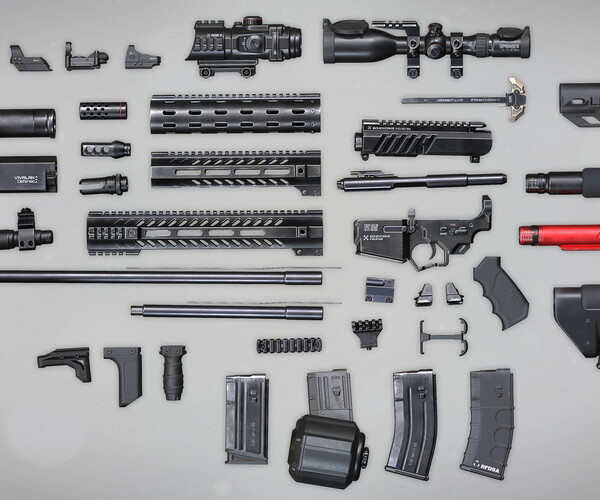 ArtStation - Customizable AR15 - Game Ready | Game Assets