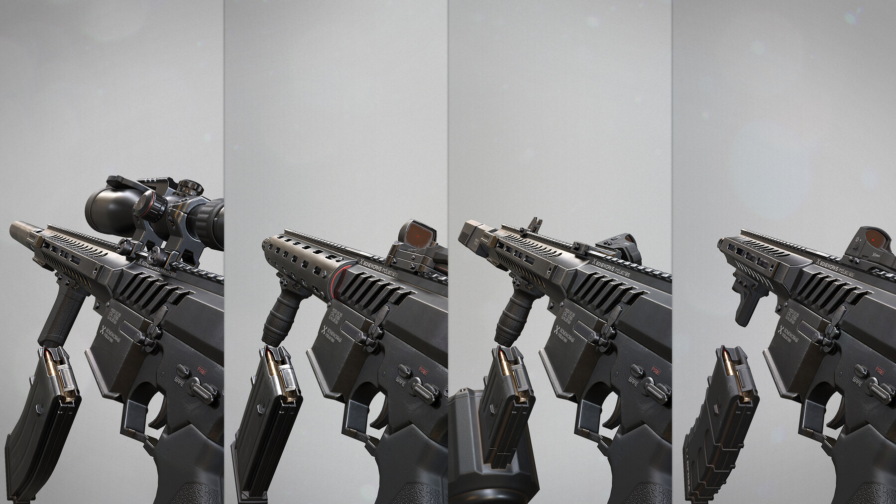 ArtStation - Customizable AR15 - Game Ready | Game Assets
