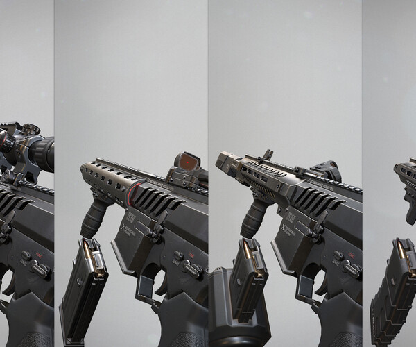 ArtStation - Customizable AR15 - Game Ready | Game Assets