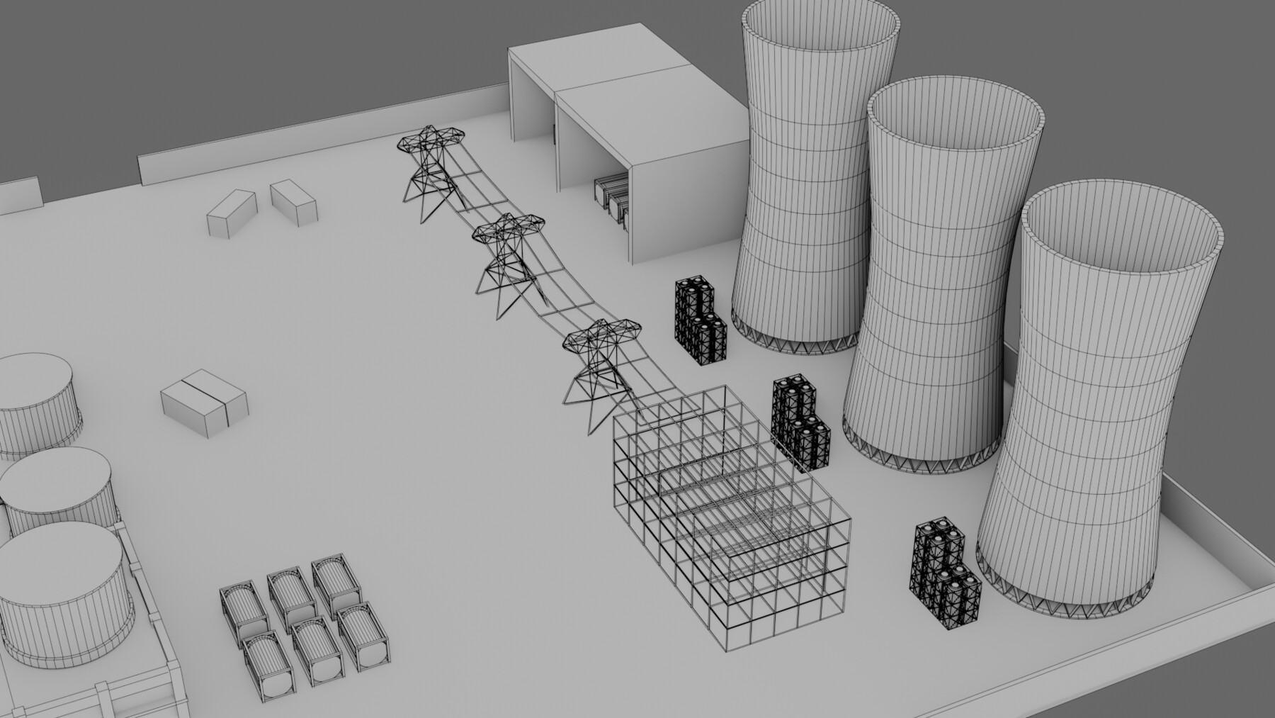 ArtStation - Modular Nuclear Power station - Low Poly - Game Ready ...