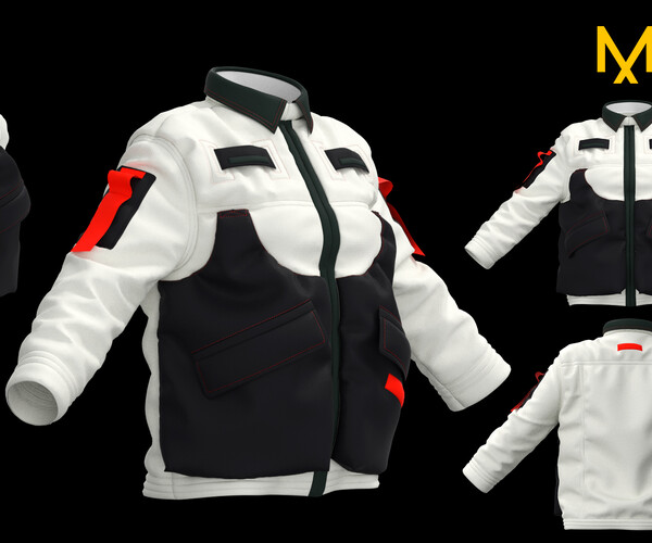 ArtStation - Future Fashion Jacket #004 - Clo 3D / Marvelous Designer ...