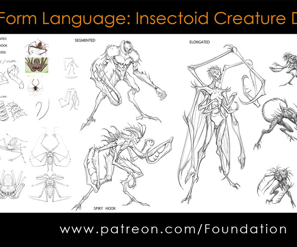 ArtStation - Foundation Art Group - Form Language: Insectoid Creature ...