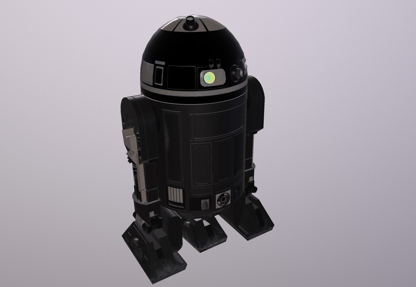 ArtStation - STAR WARS DARK R2D2 DROID low-poly | Game Assets