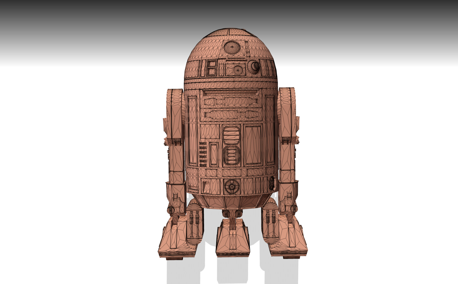 ArtStation - STAR WARS DARK R2D2 DROID low-poly | Game Assets