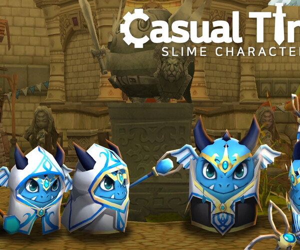 ArtStation - Casual Tiny Slime - Element water Pack | Game Assets