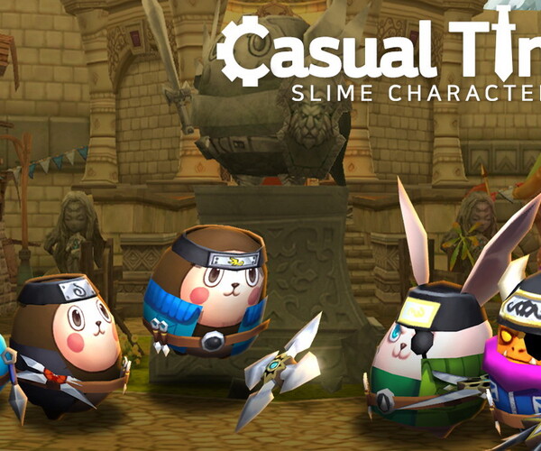 ArtStation - Casual Tiny Slime - Ninja Pack | Game Assets