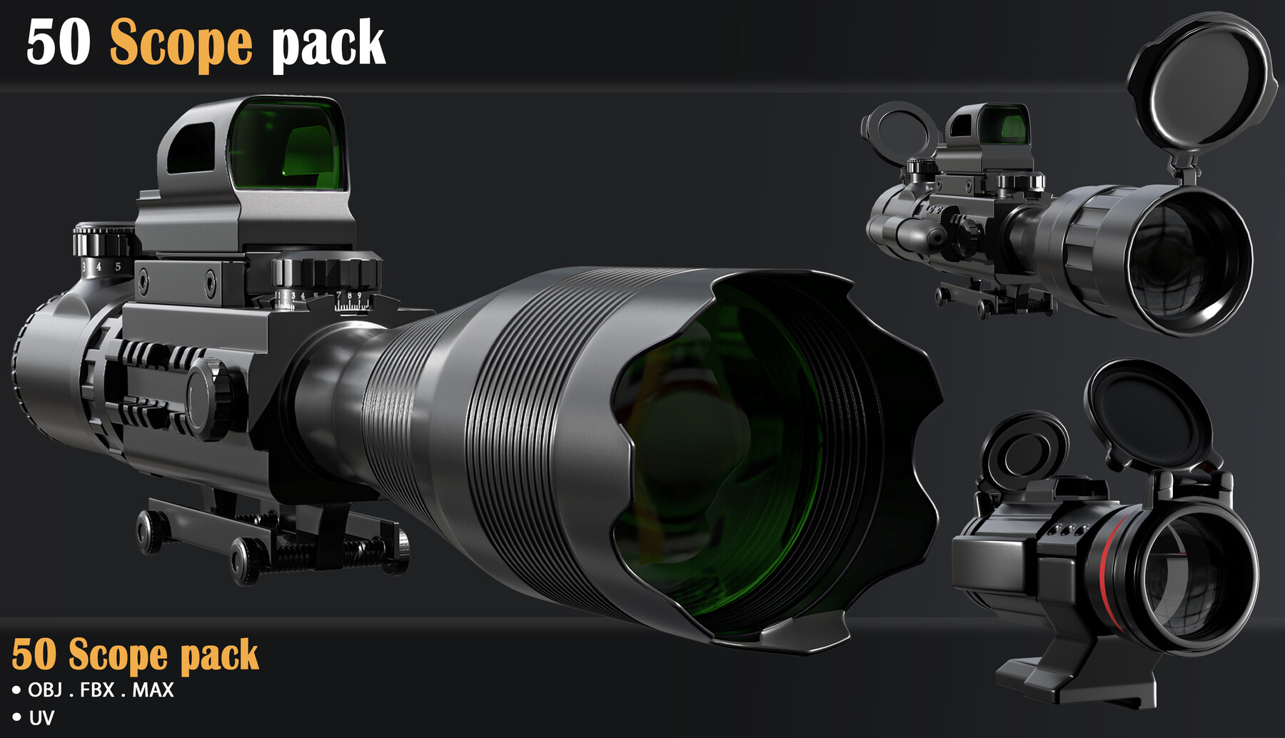 ArtStation - 50 Scope pack | Resources